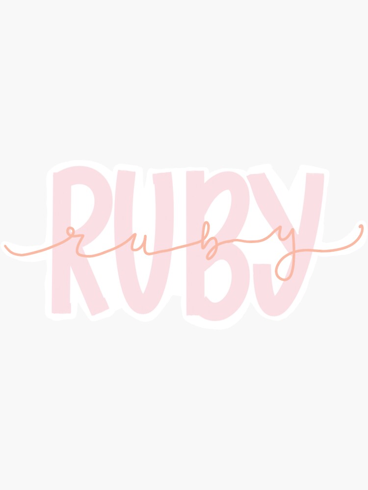 "ruby" Sticker for Sale by stormsyd | Redbubble