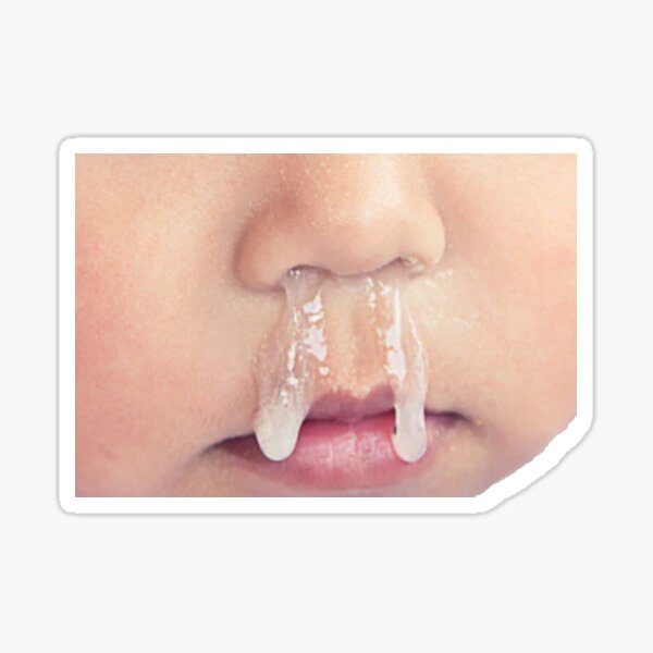 "Funny Face Gross Snot Nose Kid Mask For Gift " Sticker for Sale by ...