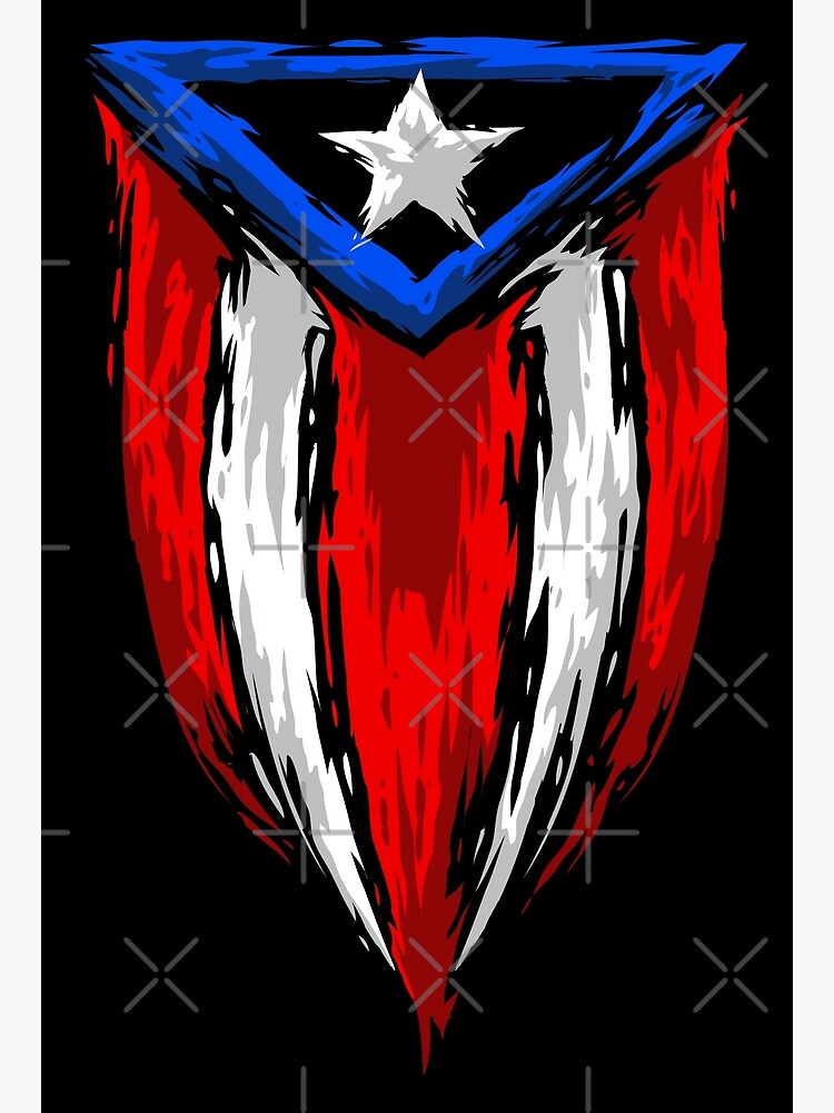 "PR Flag Brush Style - Puerto Rico Flag" Poster by anziehend | Redbubble