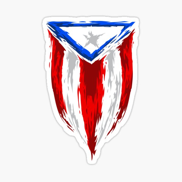 "PR Flag Brush Style - Puerto Rico Flag" Sticker by anziehend | Redbubble