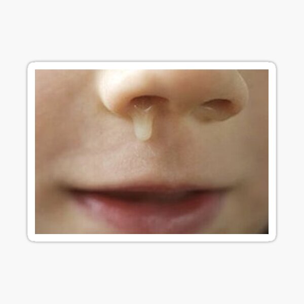 "Funny Face Gross Snot Nose Kid Snot Face Mask" Sticker by Anas777 ...