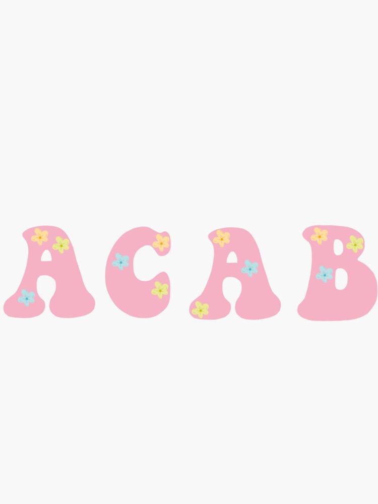 "Cute but ACAB" Sticker for Sale by lucymonty | Redbubble