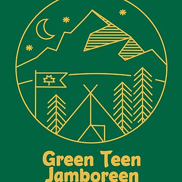 "Green Teen Jamboreen" Sticker for Sale by MorvenLucky | Redbubble