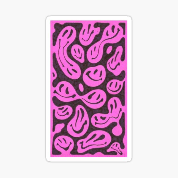 "aesthetic smiley face pattern" Sticker by whynotaesthetic | Redbubble