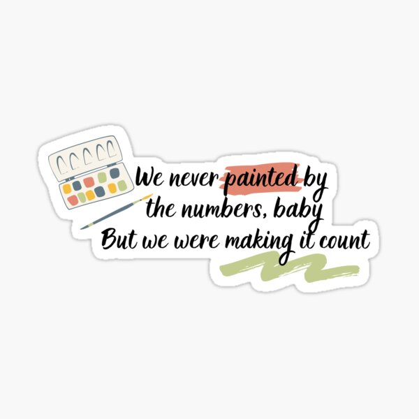 "Taylor Swift folklore album lyrics the 1 the one era" Sticker for Sale ...