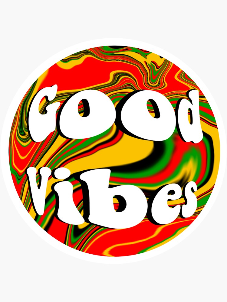 "Good Vibes Trippy Circle" Sticker by rwilk2 | Redbubble