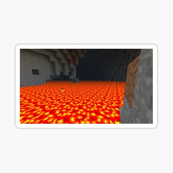 "Minecraft Lava" Sticker for Sale by OneEyedSmile | Redbubble