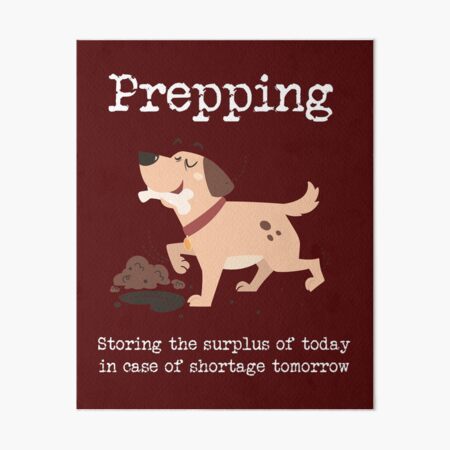 "Prepper dog and definition cartoon" Art Board Print for Sale by bdws ...