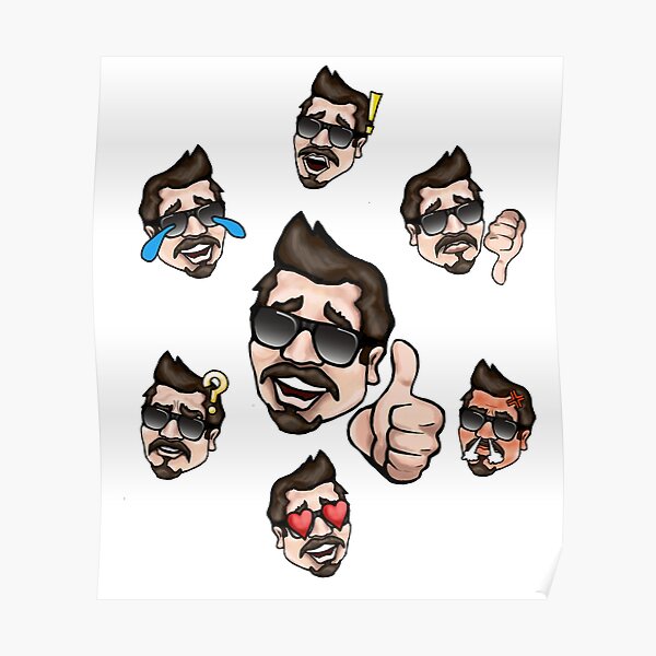 "TheDwarfBard! Emote Splash!" Poster by TheDwarfBard | Redbubble