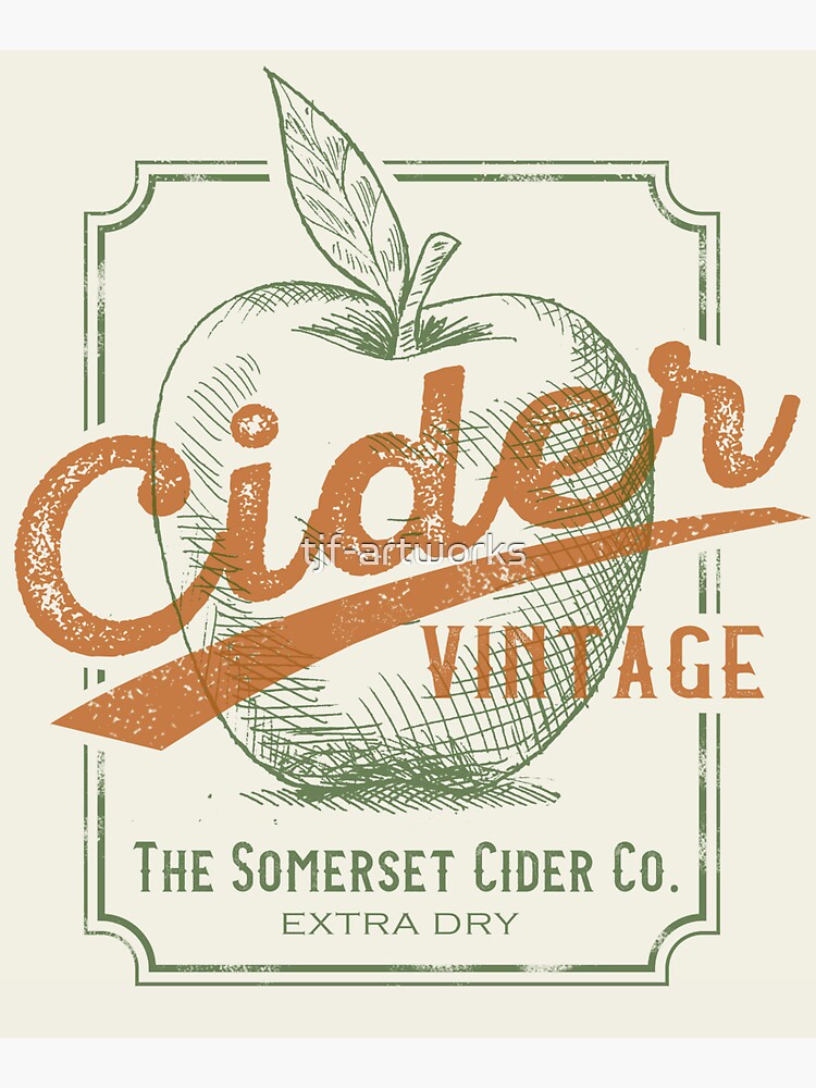 "Somerset Vintage Cider" Sticker for Sale by tjf-artworks | Redbubble
