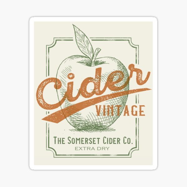 "Somerset Vintage Cider" Sticker for Sale by tjf-artworks | Redbubble