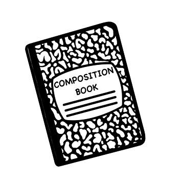 "Composition notebook sticker" Sticker for Sale by xmbience | Redbubble