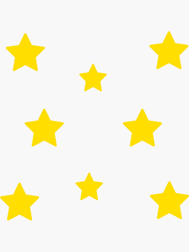 "yellow star sticker pack" Sticker for Sale by emmas--designs | Redbubble