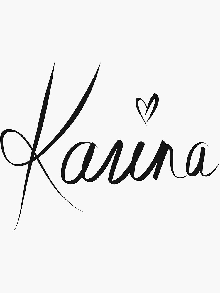 "Karina" Sticker for Sale by doubleulx | Redbubble