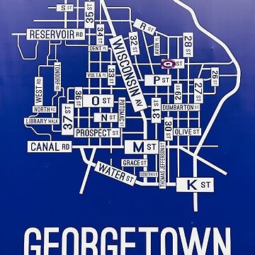 "Georgetown DC Map" Sticker for Sale by zoecorrigan | Redbubble