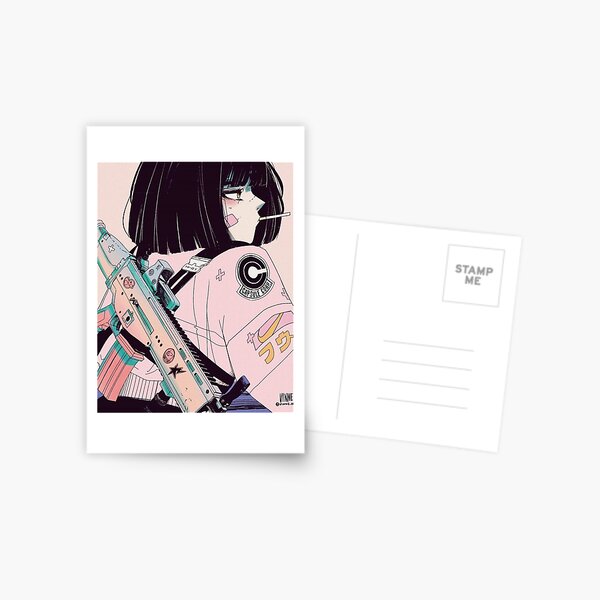 "Cyberpunk girl" Postcard by Raionha | Redbubble