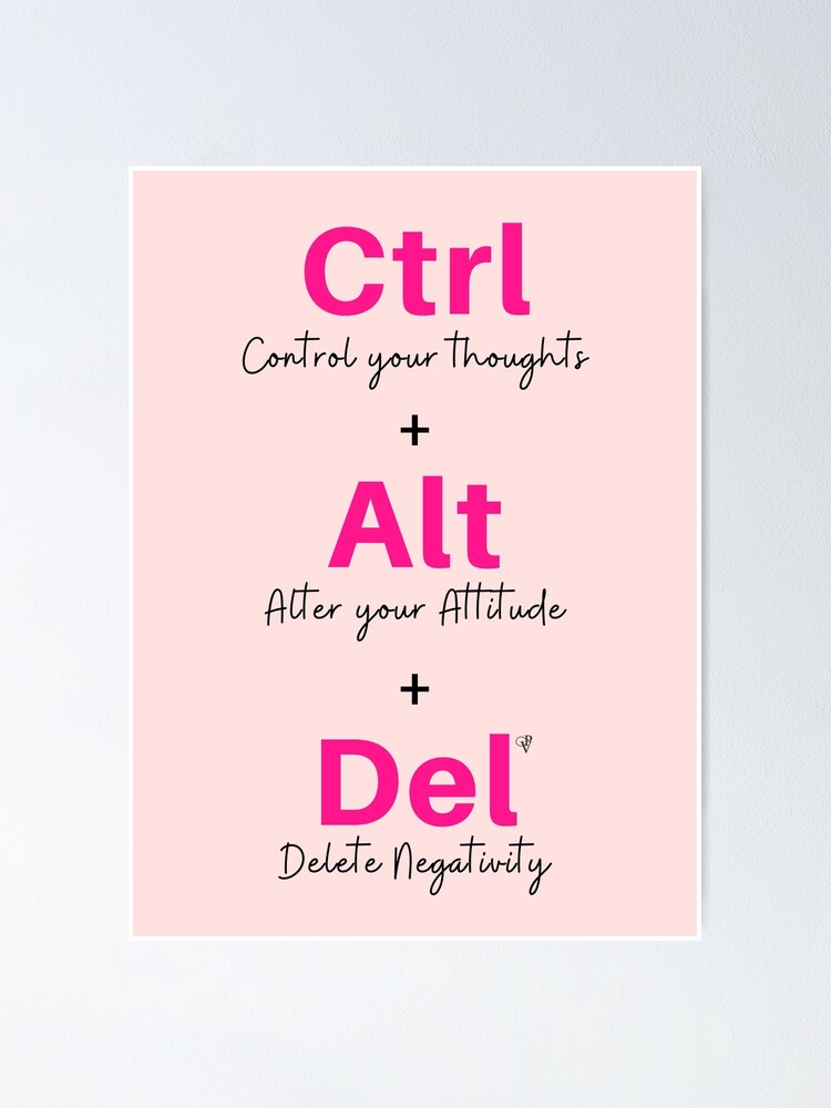 "Control Alt Delete - Positive Mindset - Motivational and Inspirational ...