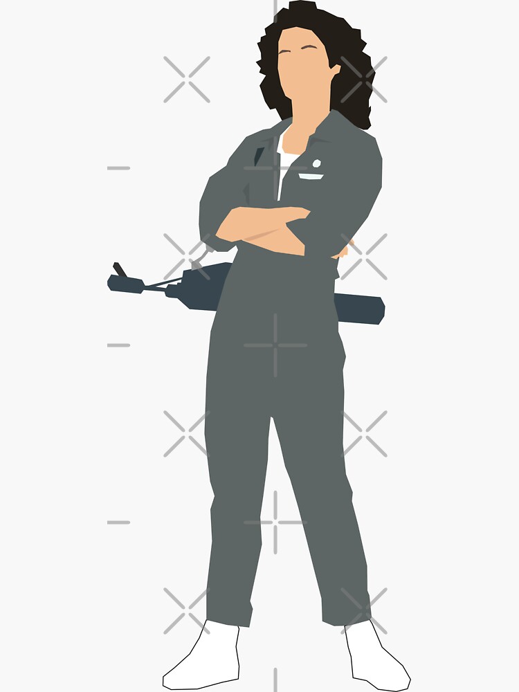 "Alien | Ellen Ripley with a gun" Sticker by ComedyQuotes | Redbubble