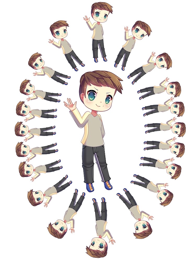 Lámina fotográfica «Chibi Robert Kinzel Smug Salute (color ovalado)» de ...