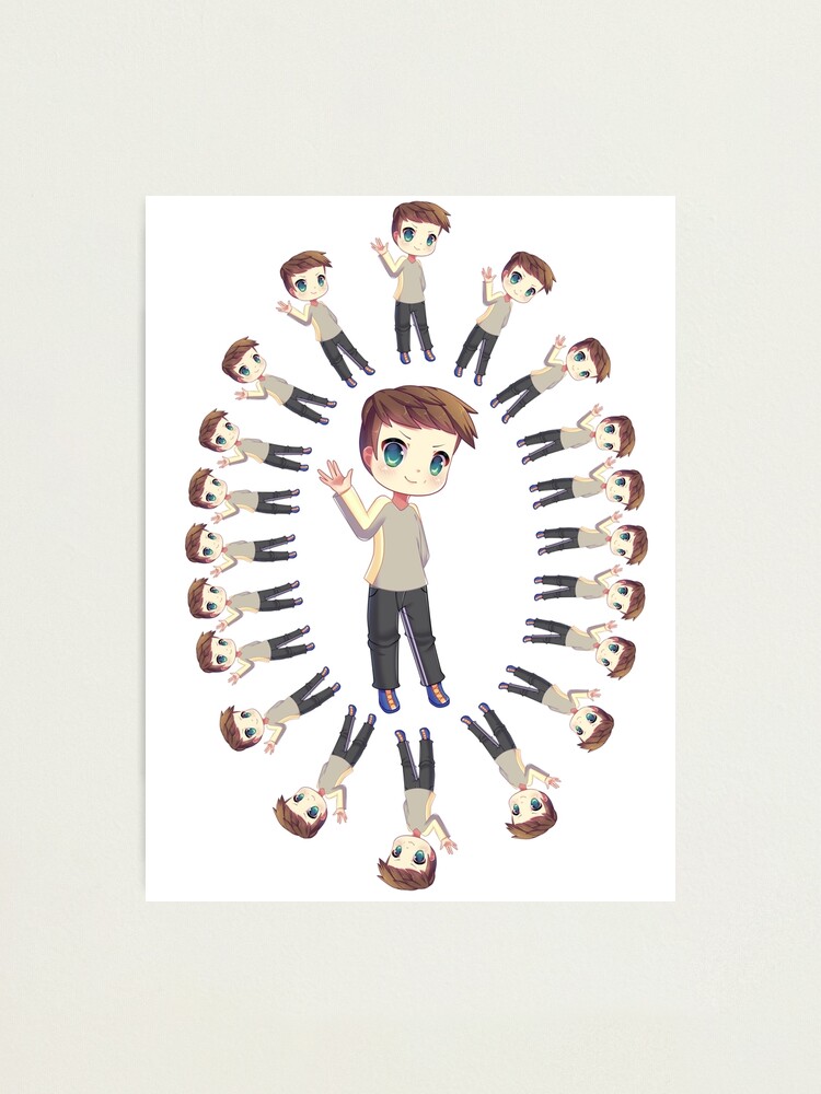 Lámina fotográfica «Chibi Robert Kinzel Smug Salute (color ovalado)» de ...