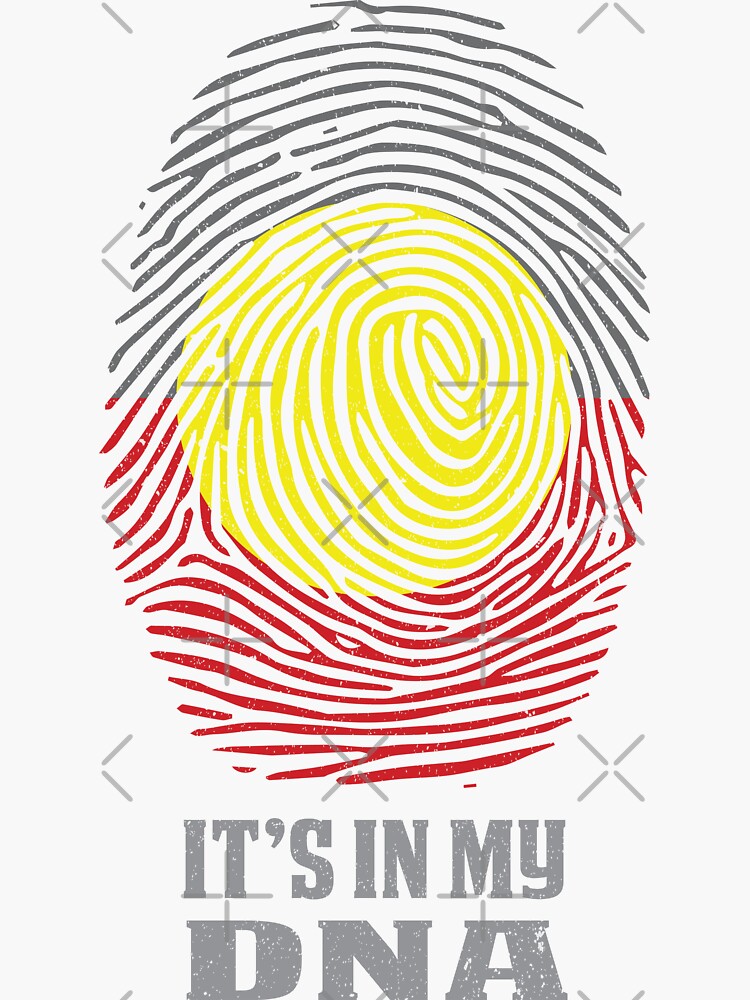 Its In My Dna Aboriginal Fingerprint Sticker For Sale By Guessdesigns Redbubble