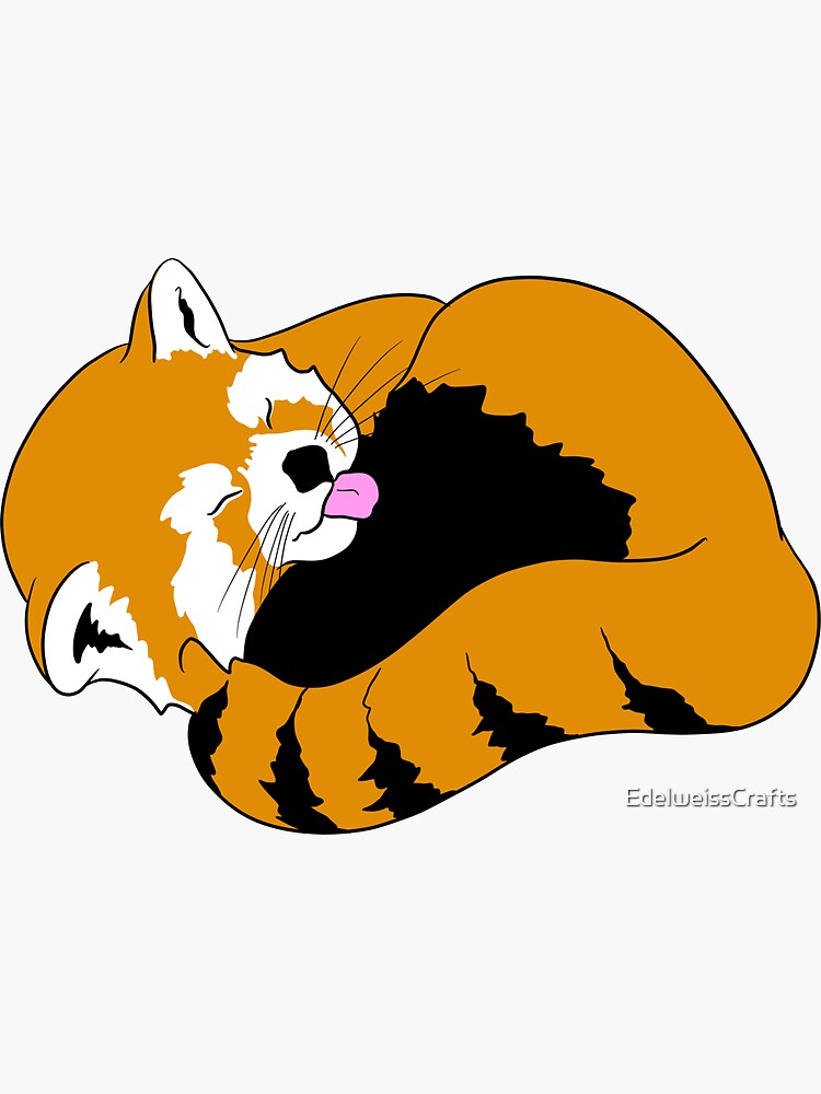 "Red Panda Blep" Sticker for Sale by EdelweissCrafts | Redbubble