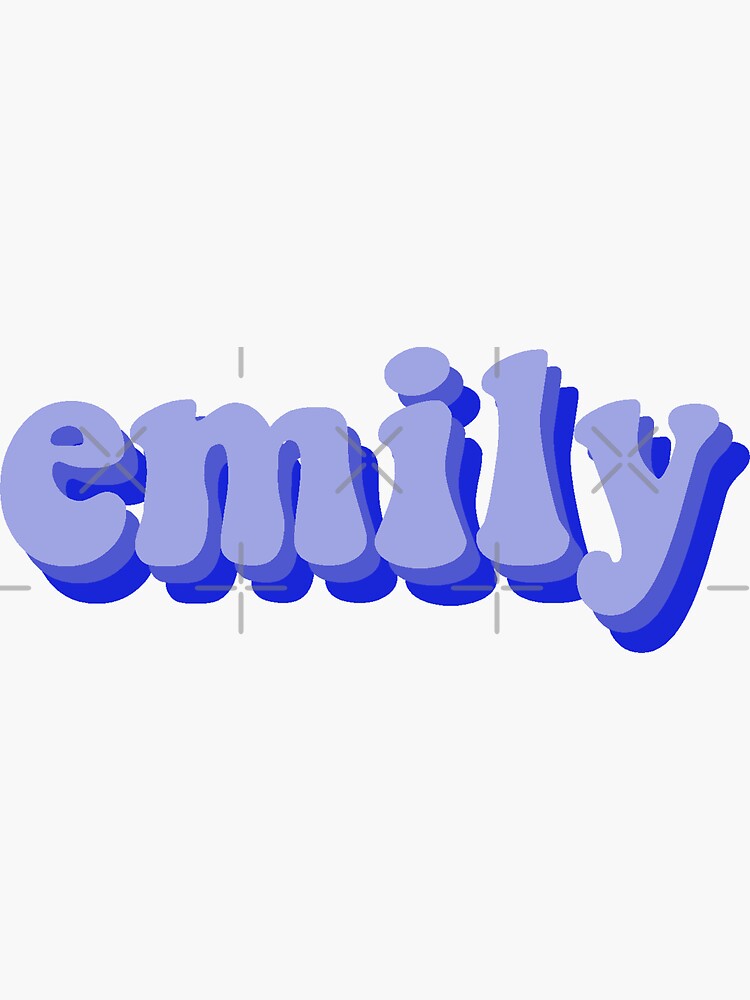 Pegatina «Diseño del nombre de Emily en azul» de Emilys-Designs ...