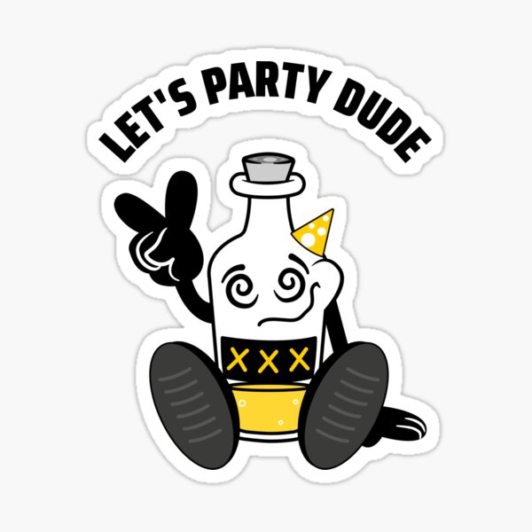"Dudes party" Sticker for Sale by Kajoshino | Redbubble