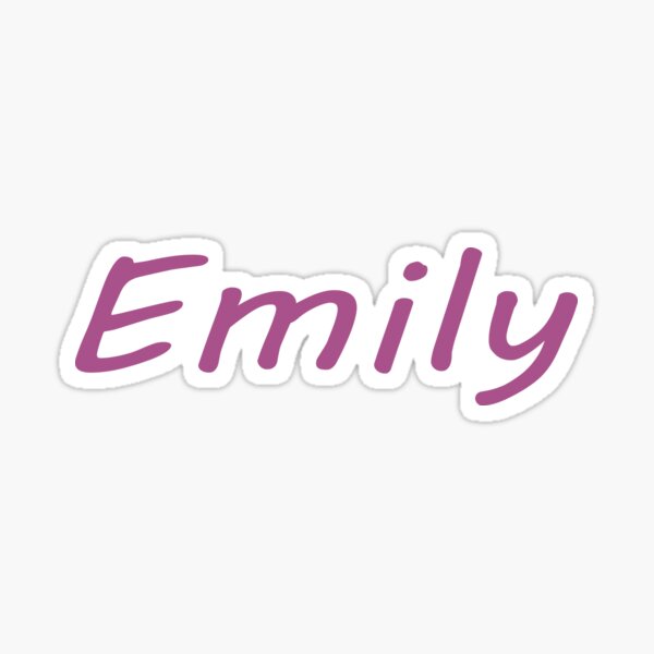 "EMILY" Sticker for Sale by dhajr | Redbubble