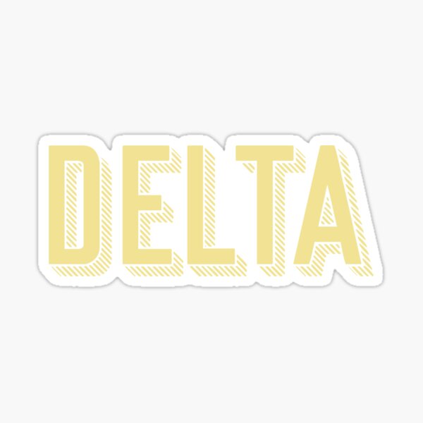 "Yellow Delta Sunshine Letter" Sticker by Rosemogo | Redbubble