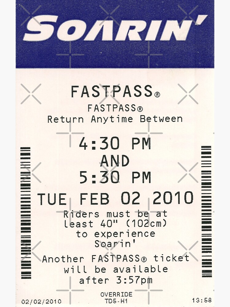 "Soarin´ Epcot Fastpass" Sticker for Sale by SophiaKno | Redbubble