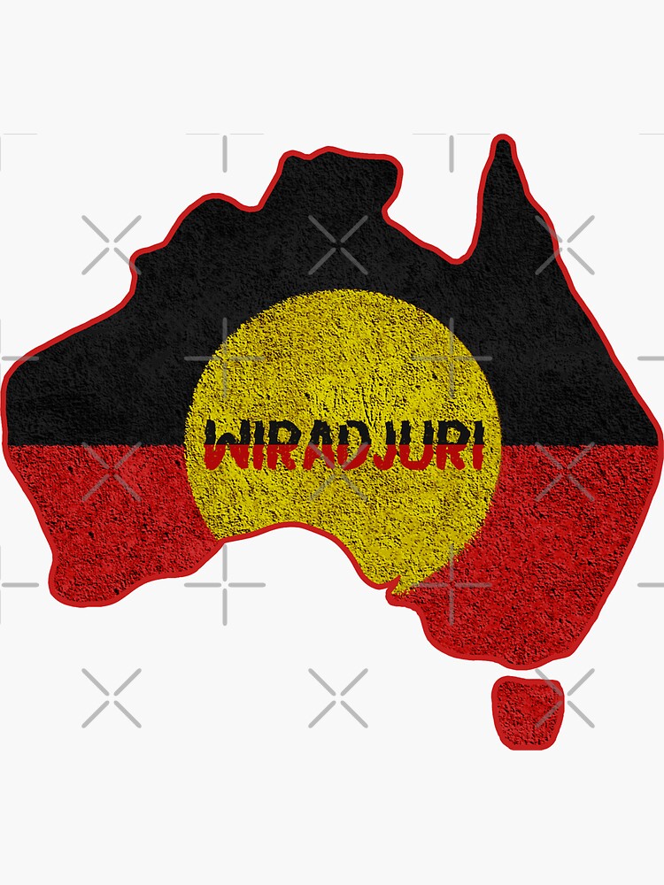 "Aboriginal Map Wiradjuri" Sticker for Sale by GuessDesigns | Redbubble