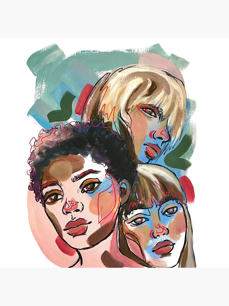 "faces triad print" Art Print for Sale by artbydvo | Redbubble