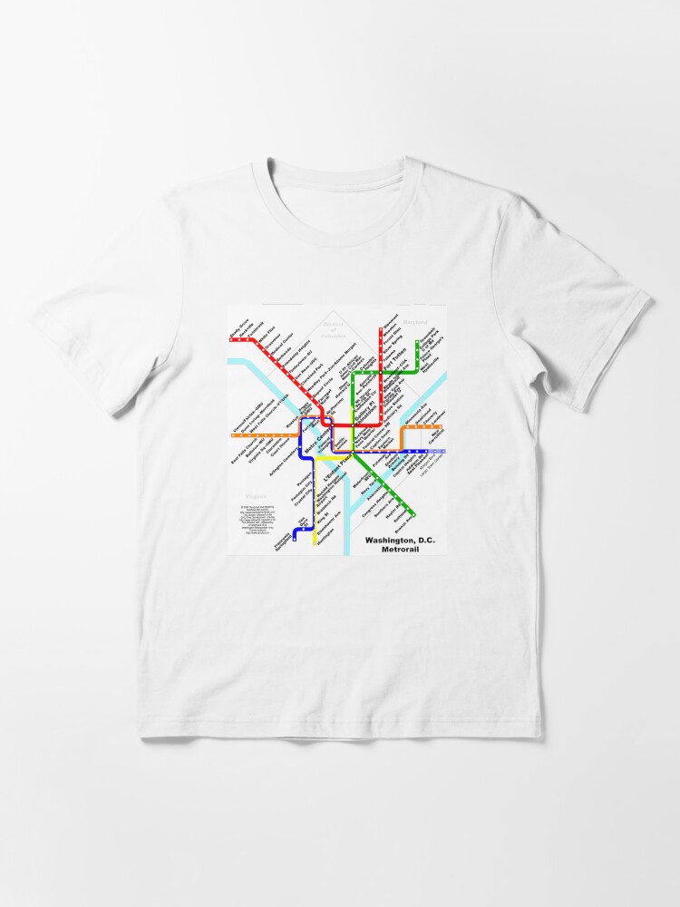 "Washington DC Metro Subway Map" T-shirt for Sale by jutulen ...