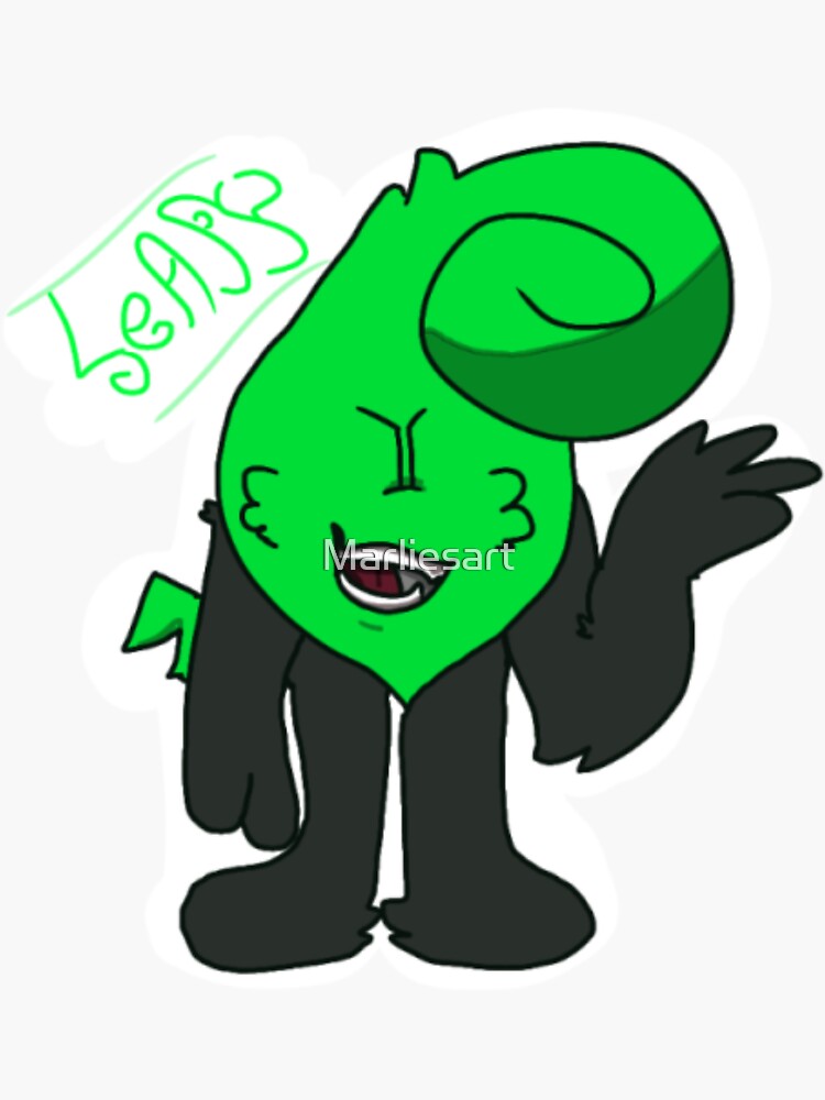 "Leafy From BFB" Sticker for Sale by Marliesart | Redbubble