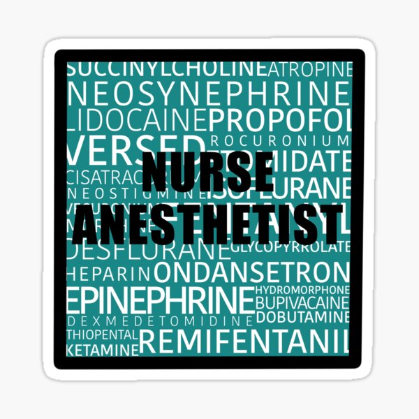 "Nurse Anesthetist" Sticker for Sale by kelseycrumley | Redbubble