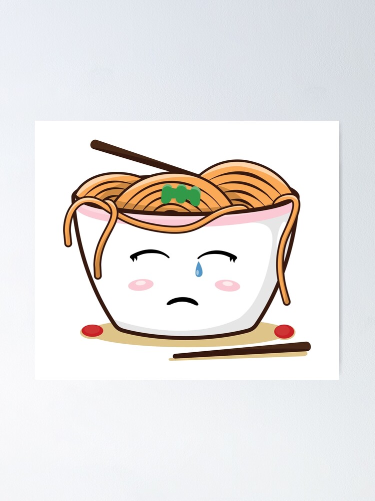 "Sad noodles" Poster by Sasha-Arts | Redbubble