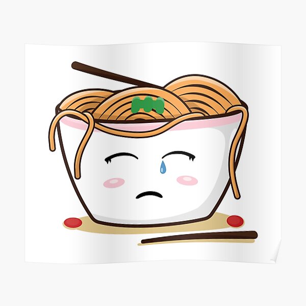 "Sad noodles" Poster by Sasha-Arts | Redbubble