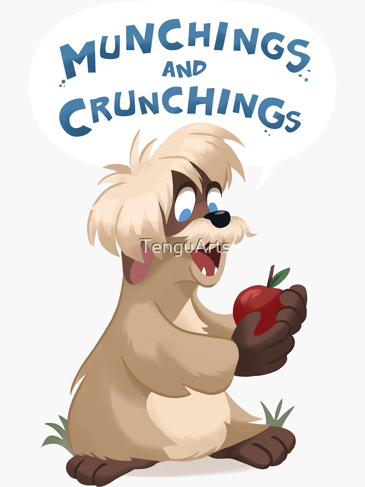 "Munchings and Crunchings" Sticker for Sale by TenguArts | Redbubble