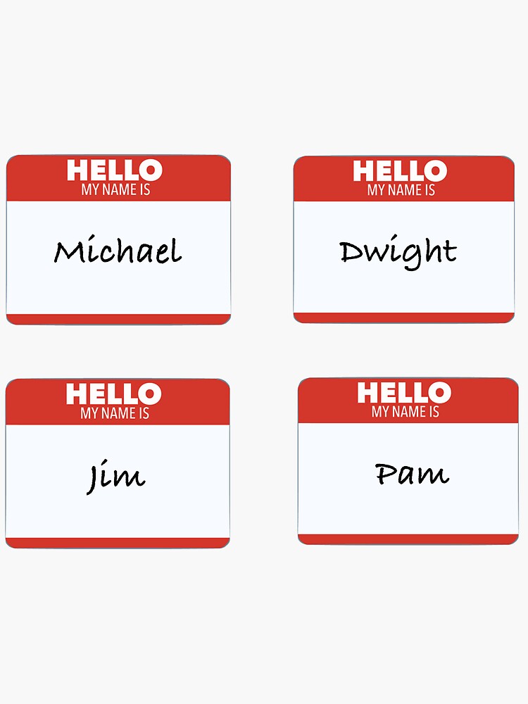 The Office Name Tag Sticker Pack Sticker For Sale By Hamiltonian1 the-office-name-tag-sticker-pack-sticker-for-sale-by-hamiltonian1