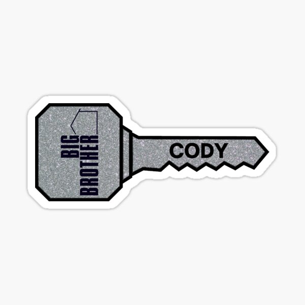 "Big Brother Silver Cody Key" Sticker for Sale by guac-anmol-e | Redbubble