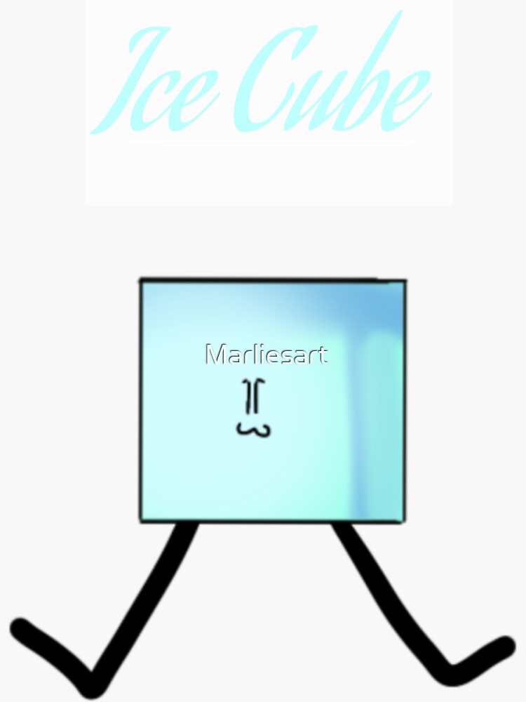 "Ice Cube from BFB" Sticker by Marliesart | Redbubble