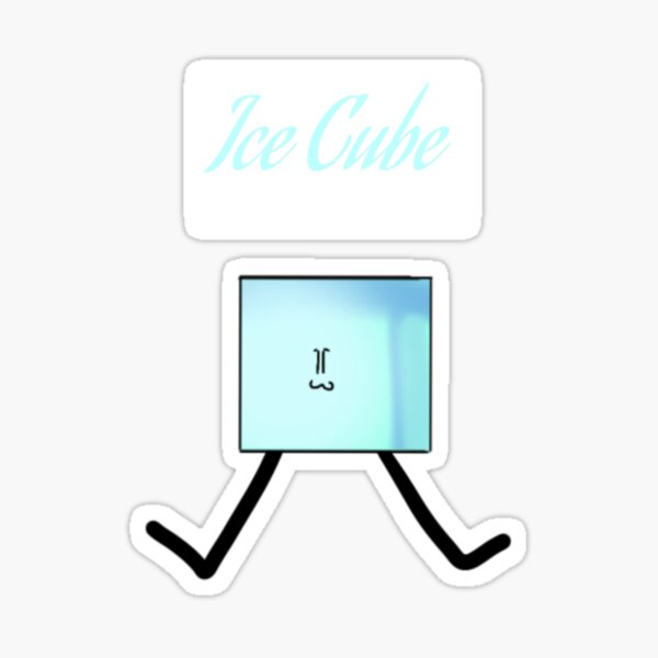 "Ice Cube from BFB" Sticker by Marliesart | Redbubble