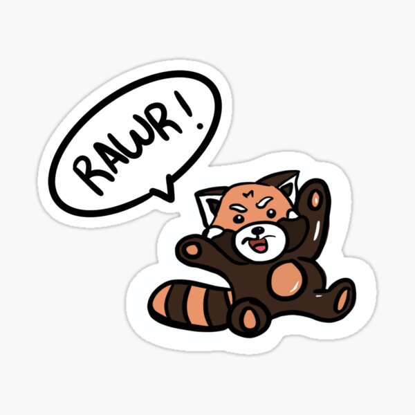 Chibi Red Panda Stickers | Redbubble