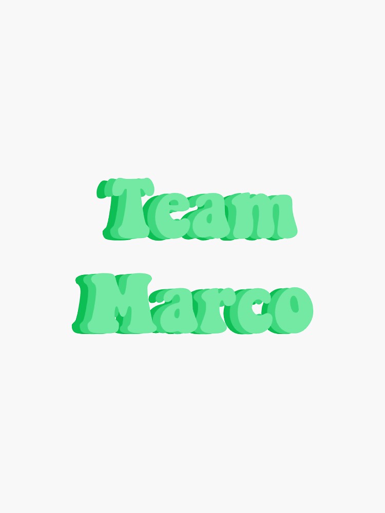 "team marco, kissing booth movie" Sticker for Sale by vanessa-holland ...