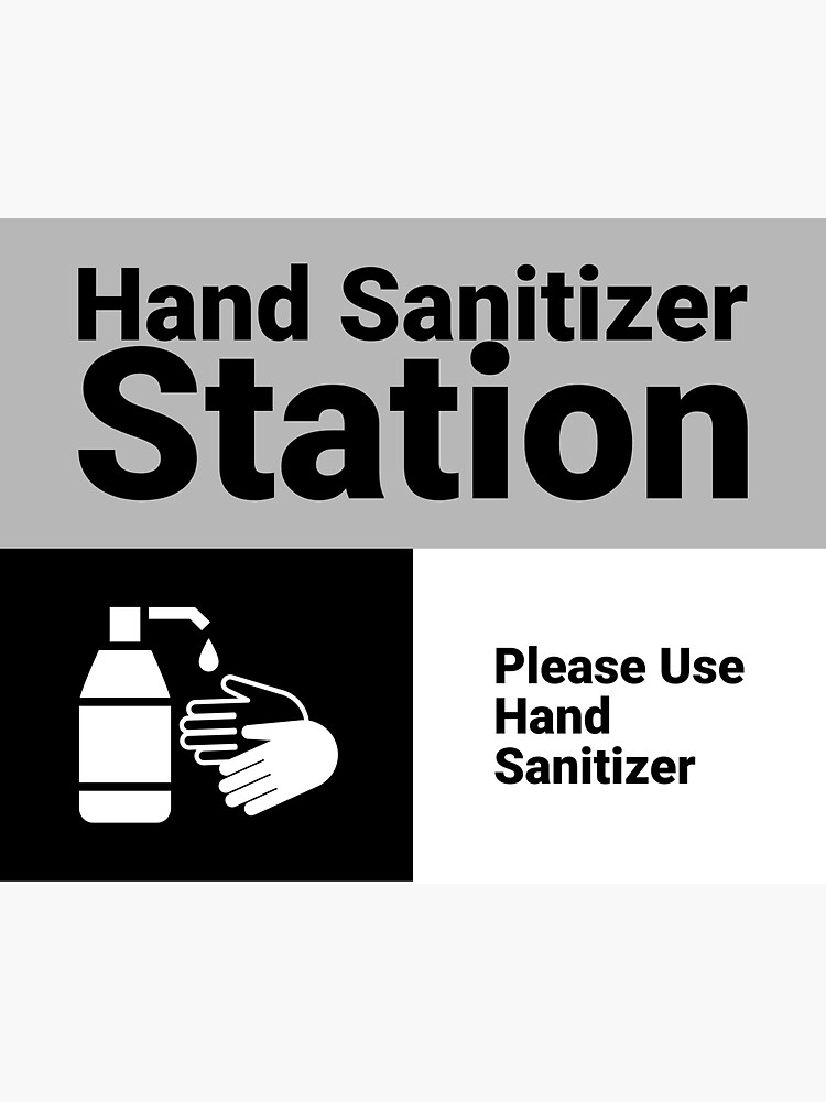 "Hand Sanitizer Station - Please Use Hand Sanitizer - Sign" Sticker by ...