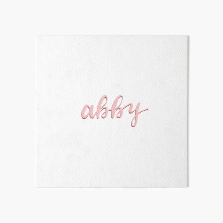 "Abby cursive name calligraphy monogram cute " Art Board Print for Sale ...