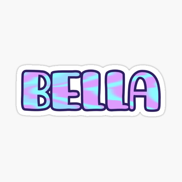 "bella name design" Sticker for Sale by sunny-day-art | Redbubble