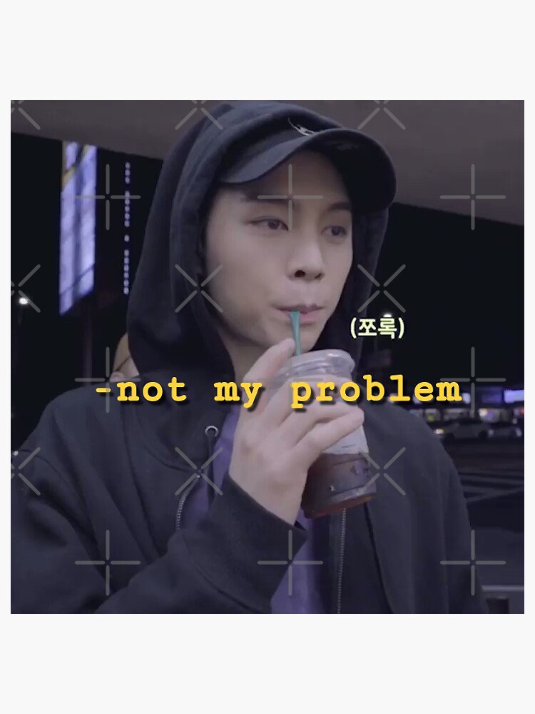 "Johnny's 'Not My Problem' Meme" Sticker by Meah-Liv | Redbubble