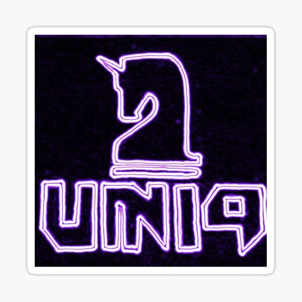 "Uniq logo" Sticker for Sale by onthethruway | Redbubble